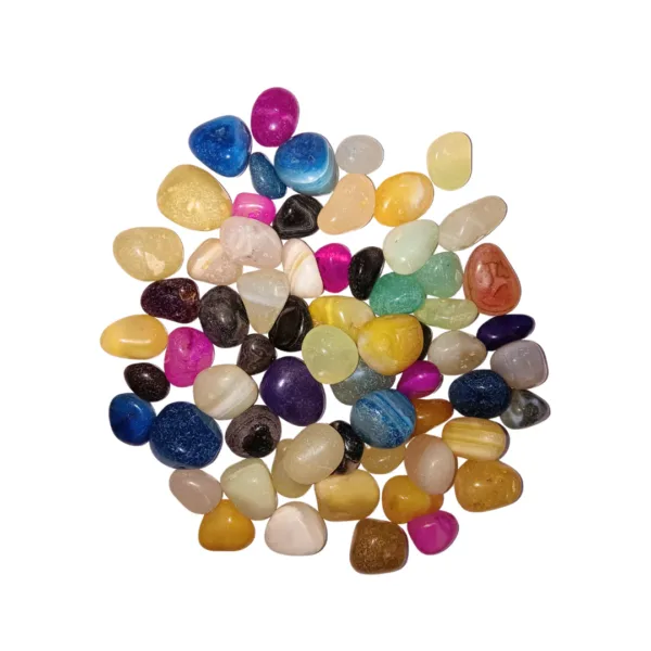 Multi coloured polished Pebbles for Home garden (1kg) - Planthut